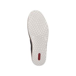 Rieker Herren Slip-On Sneaker, Gr. 46nachtblau, braun, Lederimitat, Textil, Schuhe, Schlupfschuh, Slipper, Freizeitschuh, elastischer Einstieg,
