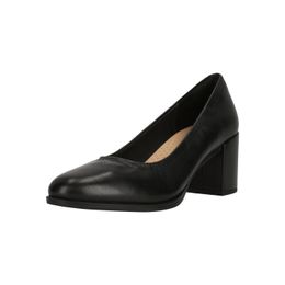 Clarks Damen Pumps "Freva55 Court", Gr. 38schwarz, Leder, Schuhe, mit gepolstertem Fu&szlig;bett