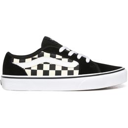 Vans Damen Sneaker "Filmore Decon Checkerboard", Gr. 38,5, schwarz-wei&szlig;, Leder, Textil, bedruckt, mehrfarbig, Schuhe