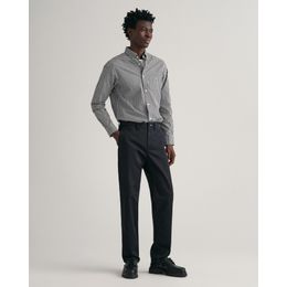 Gant Herren Chinohose "REGULAR TWILL CHINOS", schwarz, Gr. 32, Twill, Obermaterial: 98% Baumwolle, 2% Elasthan, Hosen, Regumit gef&uuml;tterten