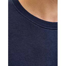 Jack & Jones PlusSize Herren Sweatshirt "JJBRANDON SWEAT CREW NECK PLS", blau, Gr. 4XL, JACK & JONES PLUSSIZE, bedruckt, angeraute Sweatware, Obermaterial: 60% Polyester,