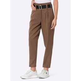 CR&Eacute;ATION L CREATION L Damen Paperbag-Hose, braun, Gr. 36, unifarben, 63% Lyocell, 37% Polyester, Hosen