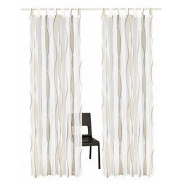 Gardine OTTO HOME, B:140cm H:175cm, grau, Voile, Polyester, Wohnzimmer, Gardinen, "DIMONA", 2-er Set, Voile, Polyester, Wellen