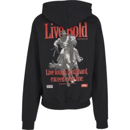 Herren Kapuzenpullover "Upscale by Mister Tee Live Bold Oversize Hoody"schwarz, Gr. L, UPSCALE BY MISTER TEE, mehrfarbig, 100% Baumwolle, Pullover