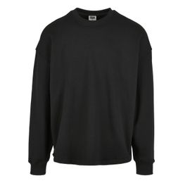 Sweatshirt Urban Classics "Urban Classics Herren Organic Oversized Boxy Crew", Herren, Gr. M, schwarz, 100% Baumwolle, unifarben, Rundhals, Sweatshirts Sweatshirt