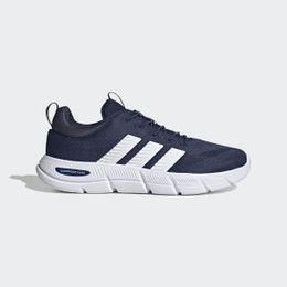 Herren Walkingschuh "CLOUDFOAM FLEX ELASTIC LACE", adidas Sportswear, Gr. 47, blau, Textil, Schuhe