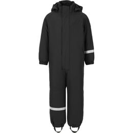 ZIGZAG M&auml;dchen Schneeoverall "Vally"schwarz, Gr. 104, 100% Polyester, Overalls, mit wasser- und winddichter TPU-Membran