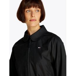 Tommy Jeans Damen Blouson "TJW COTTON JACKET EXT", schwarz, Gr. XXL, unifarben, Web, Obermaterial: 70% Baumwolle, 30% Polyamid, Jacken, mit kurzem