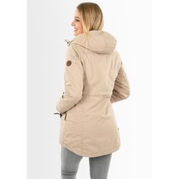 Navahoo Damen Winterjacke "Ireliaa", beige, Gr. M, Obermaterial: 100% Baumwolle; Innenseite: 100% Polyester; Futter: 100% Polyester, Jacken, mit