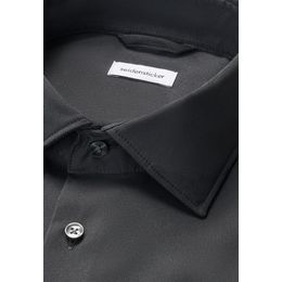 Seidensticker Herren Businesshemd "Schwarze Rose", schwarz, Gr. 41, unifarben, 93% Polyester, 7% Elasthan, Hemden, Regular 1/1 Kentkragen Uni