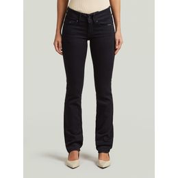 G-Star Raw G-STAR Damen 5-Pocket-Jeans "Midge Slim Straight Jeans"pitch schwarz, Gr. 27, Obermaterial: 66% Baumwolle, 26% Baumwolle, 7% Elastomultiester, 1%