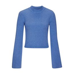 Damen Langarmshirt, Copenhagen Studios, Gr. 32blau, Rippstrick, Obermaterial: 50% Viskose, 28% Polyester, 22% Nylon, unifarben, Shirts, aus