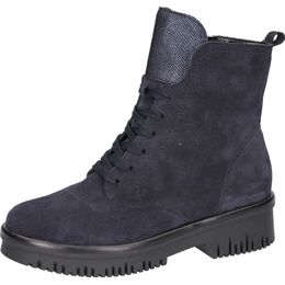 Waldl&auml;ufer WALDL&Auml;UFER Damen Schn&uuml;rstiefelette "H-ALEA", Gr. 4,5nachtblau, Nappaleder, Veloursleder, Schuhe, Schn&uuml;rboots, Plateaustiefelette, Komfortweite H =