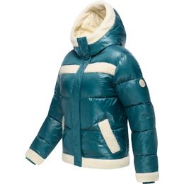 Ragwear Damen Winterjacke "Editah Shiny YOUMODO", blau, Gr. XL, Obermaterial: 100% Polyester. Innenfutter: 100% Polyester. Wattierung: 100%