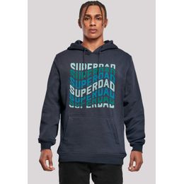 F4NT4STIC Herren Kapuzenpullover "Super Dad Retro Trend Vatertags Design f&uuml;r Papas", blau, Gr. M, Obermaterial: 65% Baumwolle, 35% Polyester,