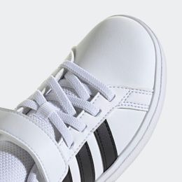 M&auml;dchen Sneaker "GRAND COURT 2.0 KIDS", adidas Sportswear, Gr. 31, schwarz-wei&szlig;, Synthetik, Textil, Schuhe, mit Klettverschluss, f&uuml;r Kinder