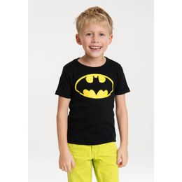 logoshirt M&auml;dchen T-Shirt "Batman", schwarz, Gr. 104, bedruckt, 100% Baumwolle, Shirts, mit Superhelden Logo-Druck