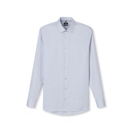 OLYMP Herren Businesshemd "OLYMP No. Six, Super Slim, Kent", blau, Gr. 46, 97% Baumwolle, 3% Elastolefin, Hemden
