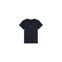 Marc O'Polo MARC O'POLO Damen Pyjamaoberteil "Mix N Match Cotton Top SS", Gr. XL, blau, Jersey, Obermaterial: 100% Baumwolle, Shirts, mit Rundhalsausschnitt und