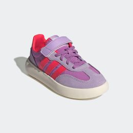 M&auml;dchen Sneaker "BARREDA DECODE KIDS", adidas Sportswear, Gr. 35, lila, Leder, Textil, Schuhe, mit Klettverschluss, f&uuml;r Kinder & Jugendliche