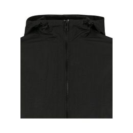 Urban Classics Damen Allwetterjacke "Urban Classics Damen Ladies Crinkle Batwing Jacket", schwarz-wei&szlig;, Gr. XXL, gestreift, 100% Polyamid, M&auml;ntel