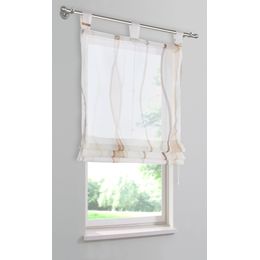 Raffrollo OTTO HOME, B:80cm H:140cm, beige, Voile, Obermaterial: 100% Polyester, K&uuml;che, Raffrollos, "Dimona", Transparent, Voile, Polyester
