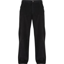 Urban Classics Herren Stoffhose "Urban Classics Corduroy Carpenter Pants"schwarz, Gr. 36, unifarben, 100% Baumwolle, Hosen