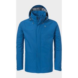 Sch&ouml;ffel Outdoorjacke SCH&Ouml;FFEL "Jacket Gmund M", Herren, Gr. 48, blau (8405, blau), Oberstoff: Aussenseite: 100% Polyester. (Membran: Polyurethan). Futter Rumpf oben: 100% Polyester, regular fit, hoch geschlossener Ausschnitt, Jacken Outdoorjacke