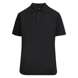 Poloshirt Urban Classics "Urban Classics Ladies Sorona Polo Tee", Damen, Gr. 4XL, schwarz, 70% Baumwolle, 30% Polyester (Sorona), unifarben, normal, amerikanischer Ausschnitt, Shirts