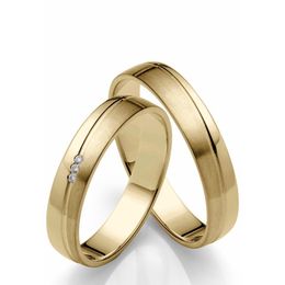 Firetti Damen Trauring "Schmuck Geschenk Gold 375 Hochzeit Ehering "LIEBE"", 22, ohne Brillanten, Gelbgold 375, 4mm, gold, Gelbgold 375, Fingerringe,