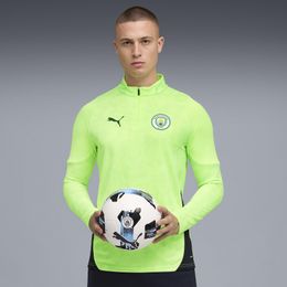 Puma Herren T-Shirt "Manchester City Trainingstop Herren", gelb, Gr. XS, Obermaterial: 100% Polyester, Shirts