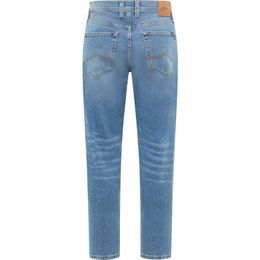 Mustang Herren Tapered-fit-Jeans "Herren Style Denver Tapered"583 mittelblau, Gr. 34, unifarben, Denim/Jeans, 99% Baumwolle, 1% Elasthan, Jeans
