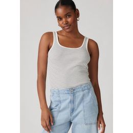 Levi's LEVI'S Damen Shirttop "ESSENTIAL RIB TANK", blau, Gr. XS, Feinstrick, Obermaterial: 100% Baumwolle, Tops