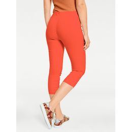 Heine Damen Caprihose, orange, Gr. 40, unifarben, 70% Viskose, 25% Polyamid, 5% Elasthan, Hosen