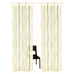 Gardine OTTO HOME, B:140cm H:175cm, beige, Voile, Polyester, Wohnzimmer, Gardinen, "DIMONA", 2-er Set, Voile, Polyester, Wellen