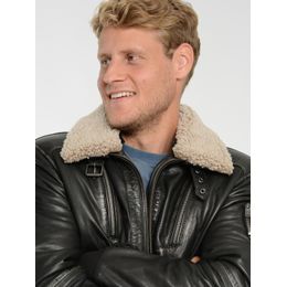 JCC Herren Lederjacke "3102245", schwarz, Gr. 52, Oberstoff: 100% Schafsleder. Innenfutter oben: 100% Polyester. Innenfutter unten: 100% Baumwolle.