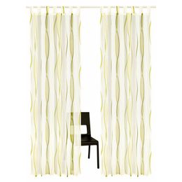 Gardine OTTO HOME, B:140cm H:245cm, beige, Voile, Polyester, Wohnzimmer, Gardinen, "DIMONA", 2-er Set, Voile, Polyester, Wellen