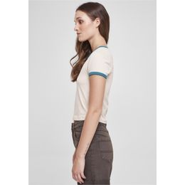 Urban Classics Damen T-Shirt "Urban Classics Damen Ladies Stretch Jersey Cropped Tee", beige, Gr. XXXL, unifarben, 95% Baumwolle, 5% Elasthan, Shirts