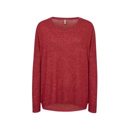 soyaconcept Damen Strickpullover "Soya Concept Shirt SC_BIARA"94780 rot mel, Gr. L, Obermaterial: 74% Viskose, 21% Polyester, 5% Elasthan, Pullover
