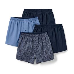 Tchibo - 4 Web-Boxershorts - Herren - Gr. L/6 - dunkelblau/paisley