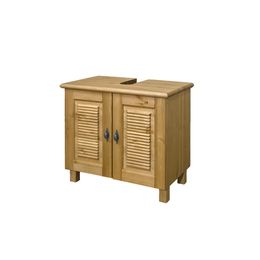 Waschbeckenunterschrank OTTO HOME "Rauna", natur, B:64cm H:60cm T:39cm, Massivholz, Schr&auml;nke, Waschbeckenunterschrank, aus massiver Kiefer, Breite 64 cm, Rillenoptik, made in EU