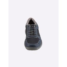 Schn&uuml;rschuh Rieker, Herren, Gr. 43, jeansblau, Lederimitat, Textil, Schuhe Schn&uuml;rschuh