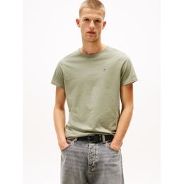 Tommy Jeans "TJM ESSENTIAL SOLID TEE" mit Rundhalsausschnitt und dezenter Logo-Flag