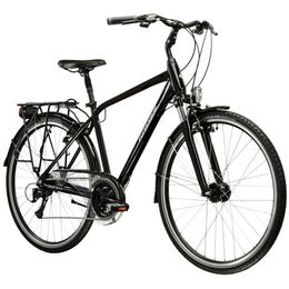 Trekkingrad KROSS "Herren-Trekkingrad 28" Berg TR 5.0 Schwarz 24 G&auml;nge" Gr. 53, schwarz, schwarz, Fahrr&auml;der, Herren, 53cm, 28 Zoll (71,12cm) hinten: 28 Zoll (71,12cm)