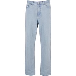 Bequeme Jeans Karl Kani "Karl Kani OG Baggy Five Pocket Flames Denim", Herren, Gr. 38, Normalgr&ouml;&szlig;en, bleached blau, 100% Baumwolle, Jeans