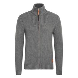 !Solid Strickjacke SOLID "Strickjacke SDPoul", Herren, Gr. S, grau (grau mel), Obermaterial: 50% Baumwolle CO. 50% Polyacryl PAN., Strickjacken Strickjacke