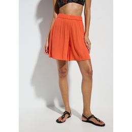 bonprix Strandshorts aus flie&szlig;ender Viskose, orange