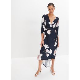 bonprix Vokuhila-Kleid aus Jersey mit Bindeband, blau