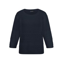 Basler - Pullover mit U-Boot-Ausschnitt, blau, Gr. 48 / XL - Baumwolle
