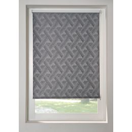 bonprix Jacquard Verdunkelungsrollo mit grafischem Muster, grau